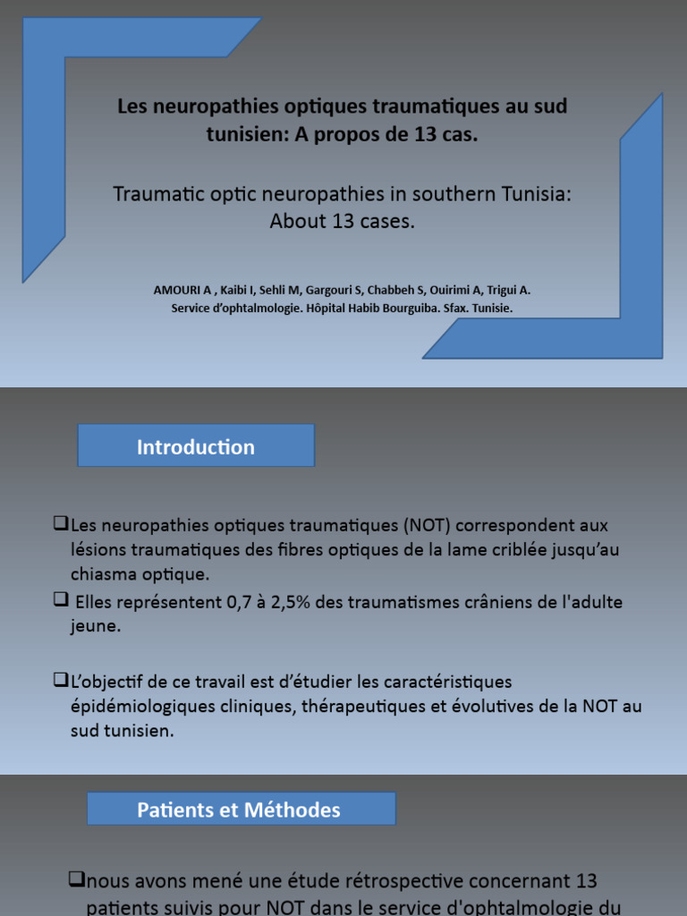 Poster Sfo NOT | PDF | Traumatisme crânien | Médecine clinique