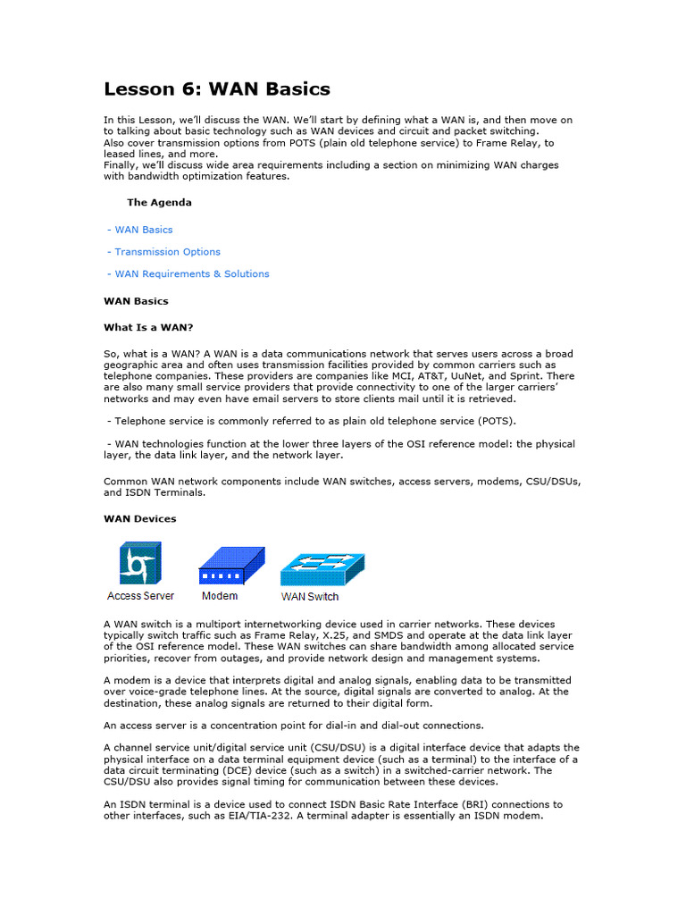 Network Lesson 6 | PDF | Digital Subscriber Line | Computer Network