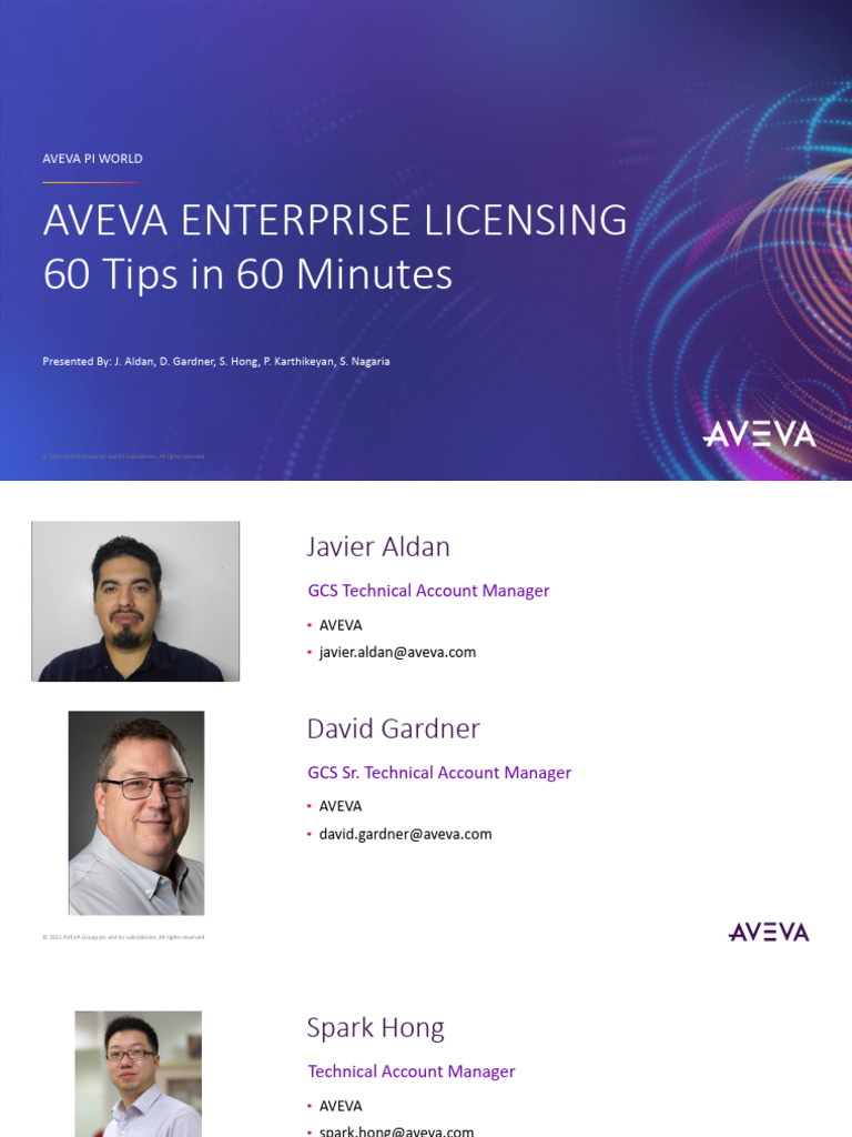 AVEVA Licensing: 60 Tips in 60 Mins | PDF | Point Of Sale | World Wide Web