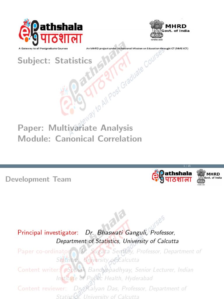 1525695618CanonicalCorrelation_1 | PDF | Applied Mathematics | Statistical Analysis