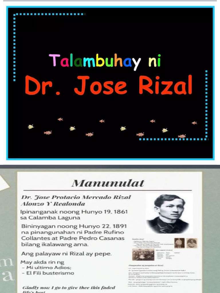 Talambuhay-Ni - Dr. Jose Protacio Rizal y Mercado Alonso Realonda | PDF