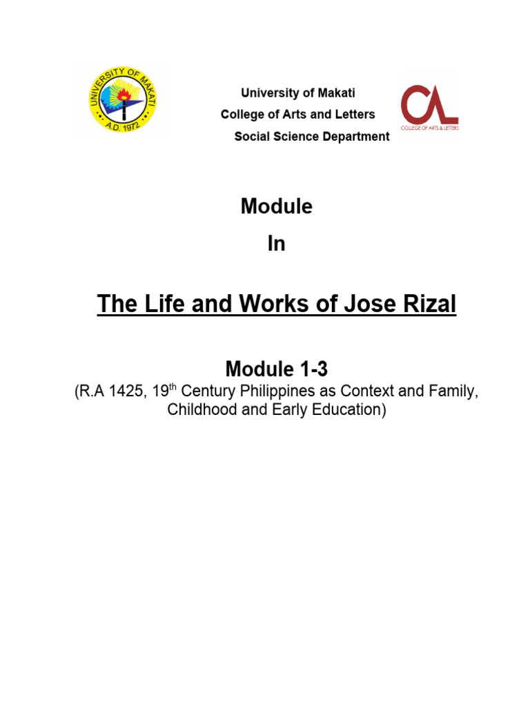 RIZAL MODULE | PDF