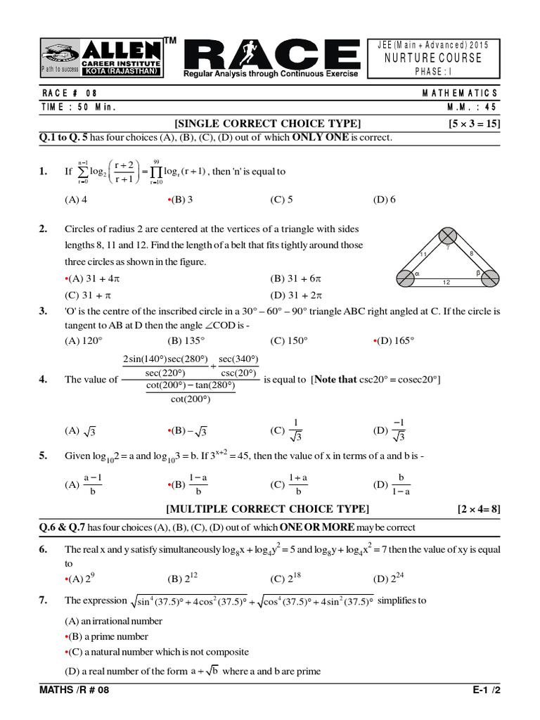 08 Race | PDF | Circle | Triangle