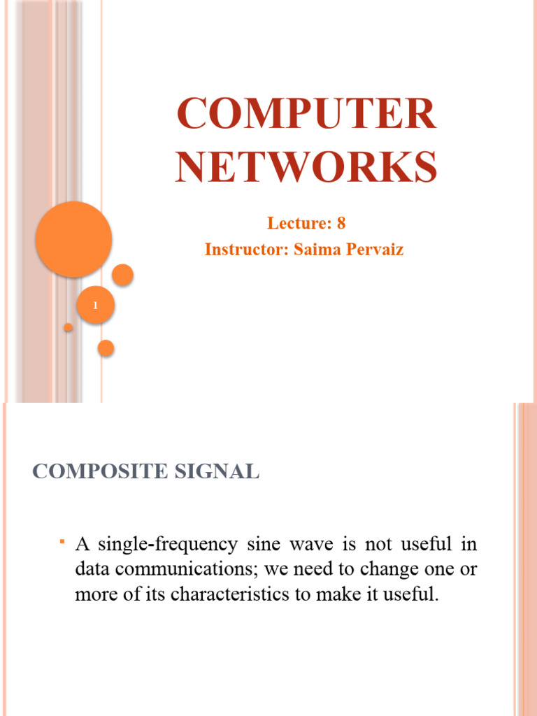 CN Lec 8 | PDF | Signal To Noise Ratio | Distortion