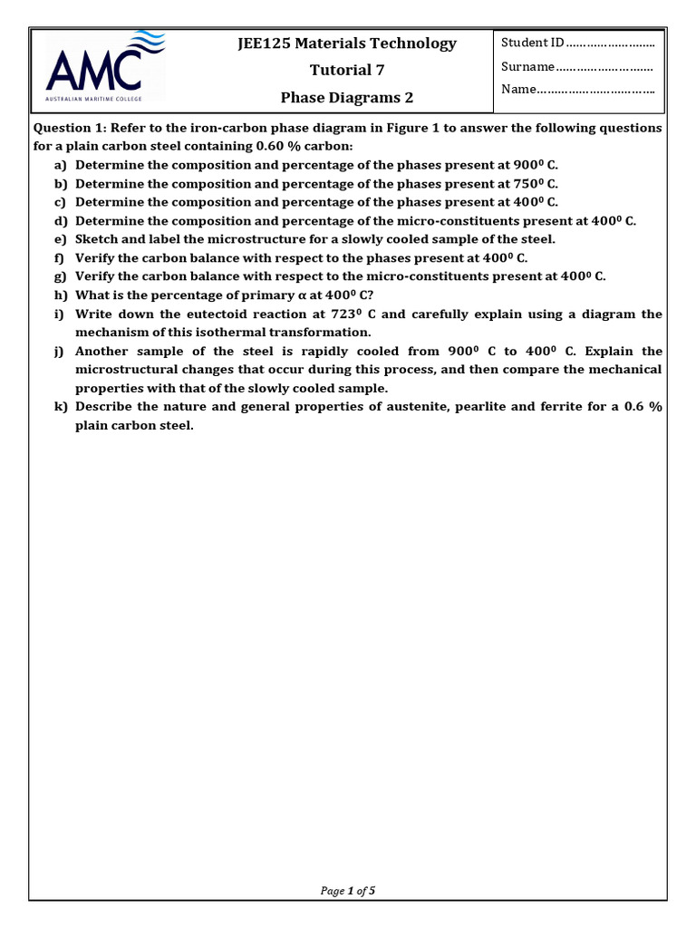 TA7 Phase Diagrams 2 REVISION 21 | PDF | Iron | Physical Sciences