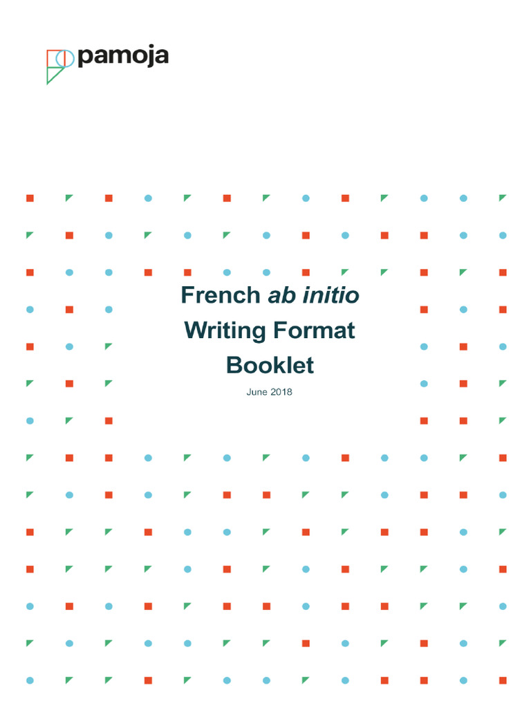 French Ab initio-WRITING FORMATS Booklet | PDF