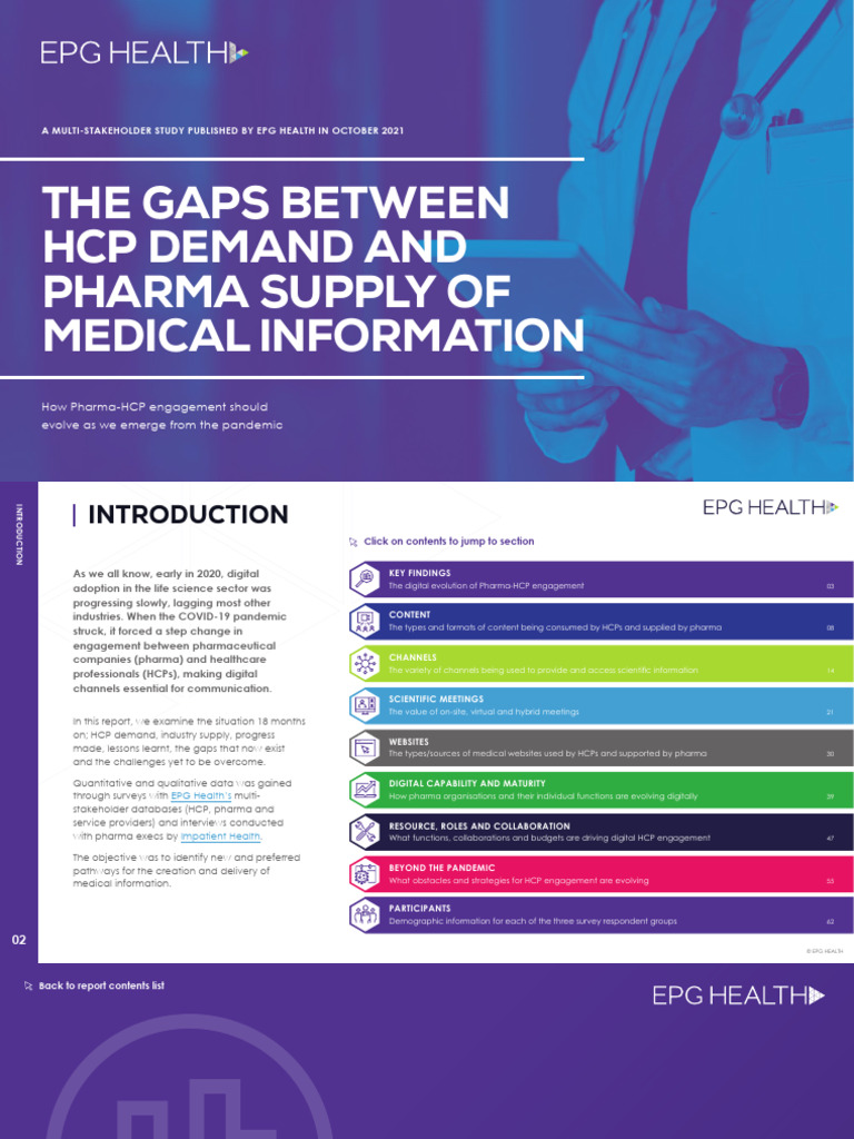 EPG Health - 2021 - Report - Gaps Between HCP Demand and Pharma Supply | Download Free PDF ...