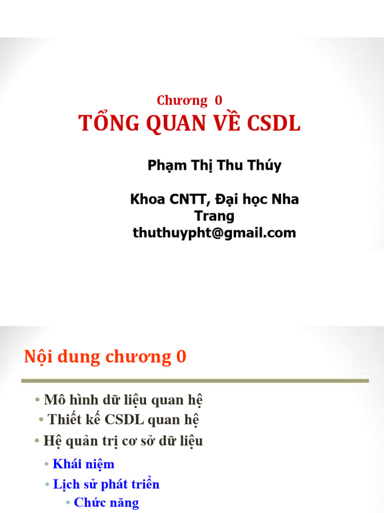 Chng_0_TNG_QUAN_V_CSDL | PDF