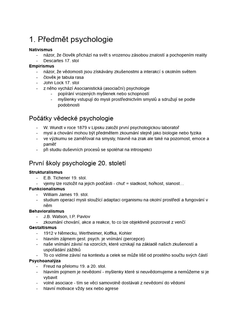 Notes Psychologie Atkinsonové A Hilgarda | PDF