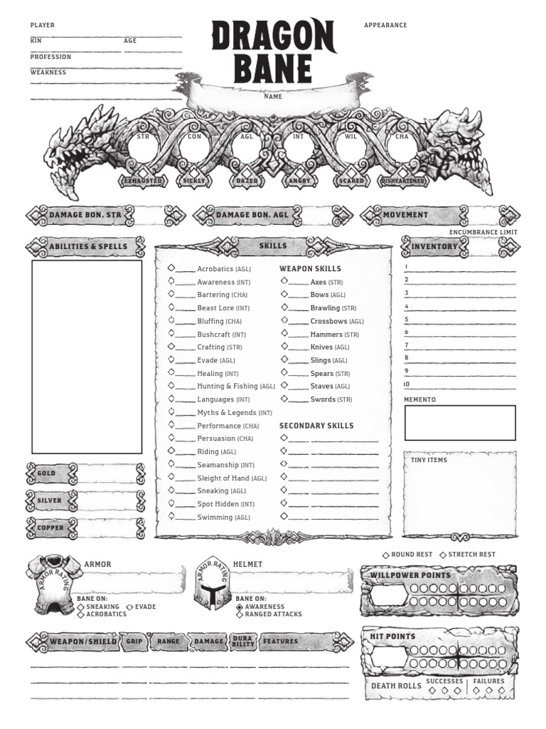 RPG Character Sheet Overview | PDF