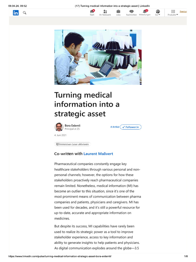 Turning Medical Information Into A Strategic Asset - LinkedIn | PDF