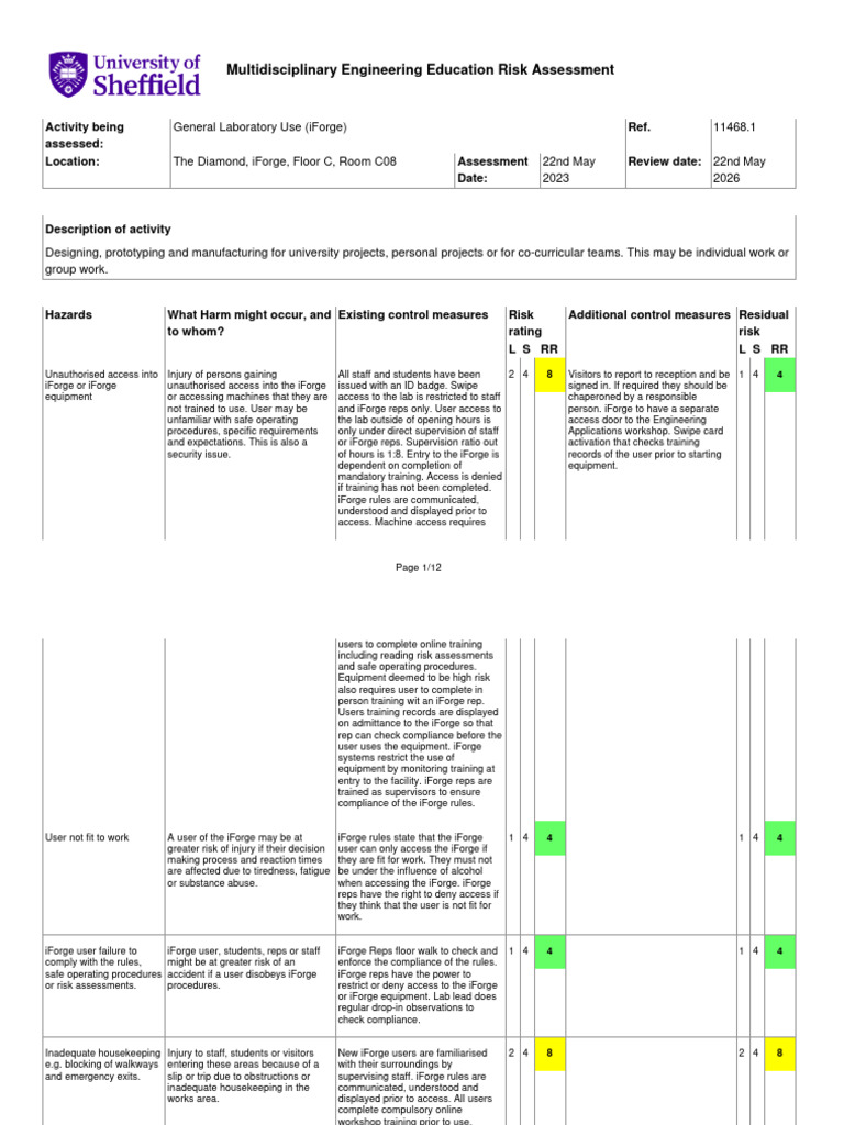 IForge General RA. 11468.1.1pdf | PDF | Laboratories | Safety