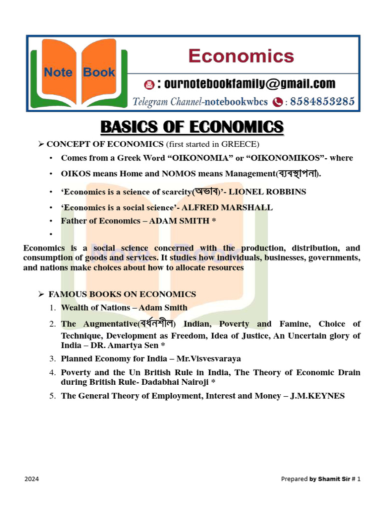 Basics of Economics Explained | PDF | Economics | Capital (Economics)