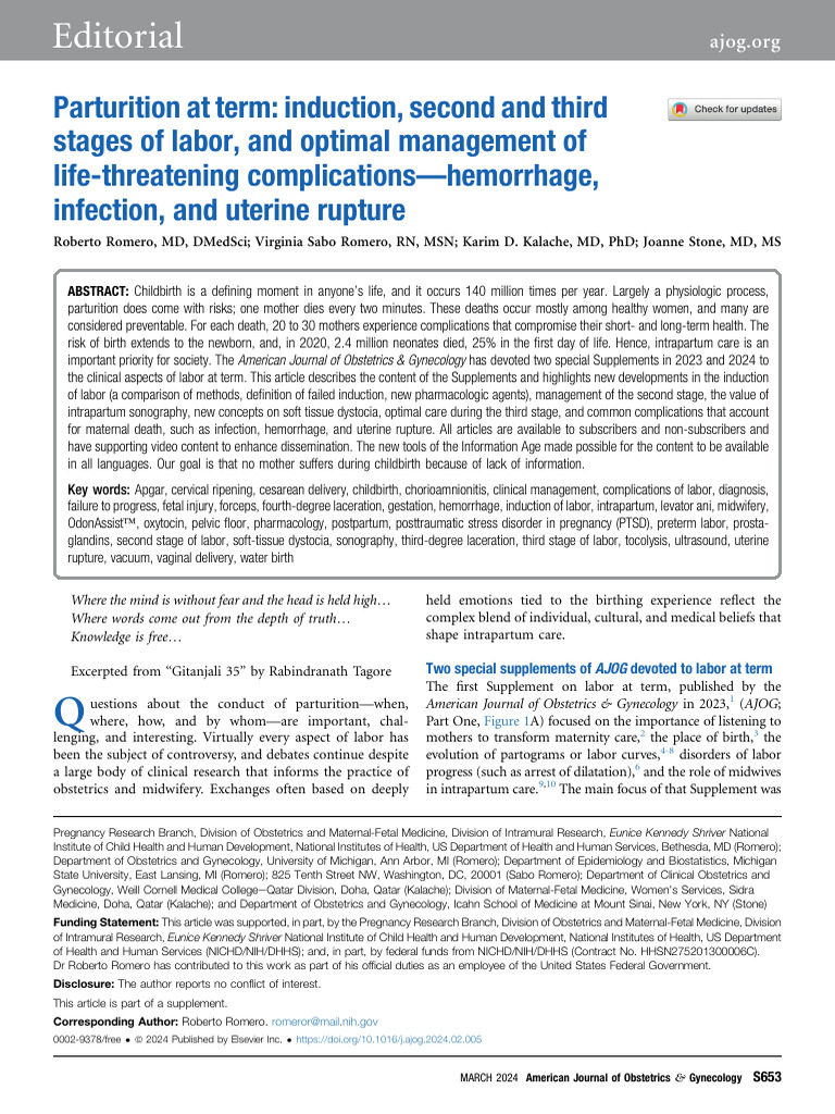Parturition-at-term--induction,-second-and-third-s | PDF | Childbirth | Postpartum Period