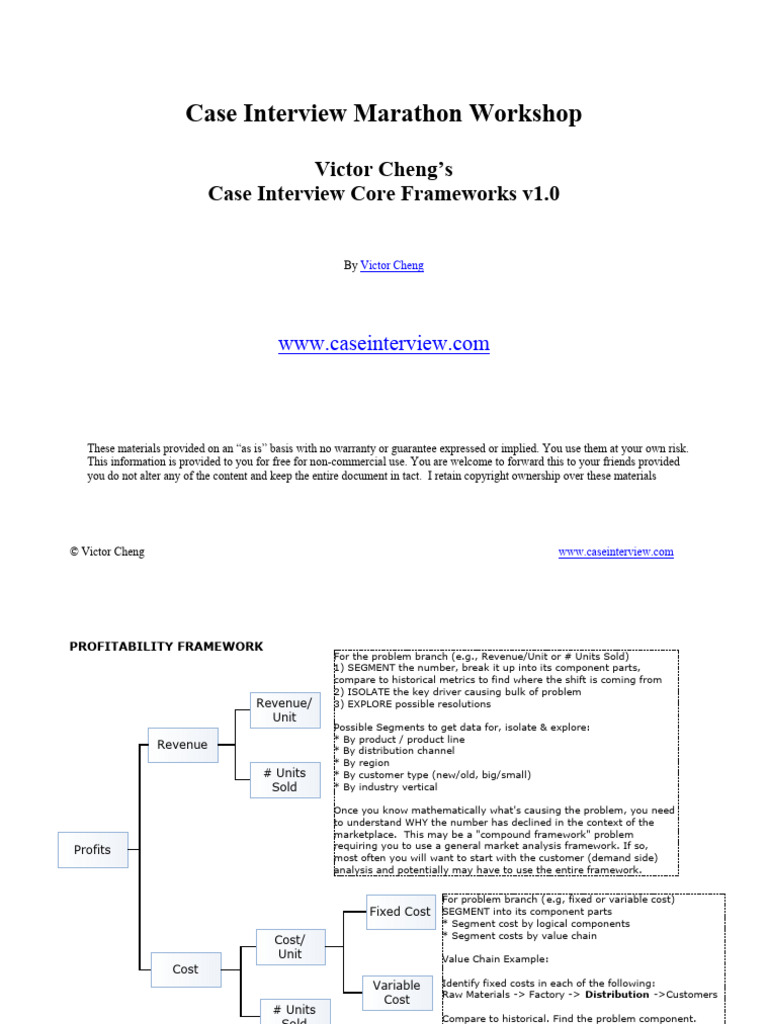Case Interview Marathon Workshop Victor | PDF | Business Law | Property Law
