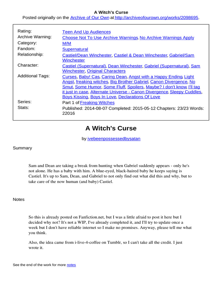 A Witchs Curse | PDF