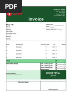 Bill Book Format Word 01 | PDF