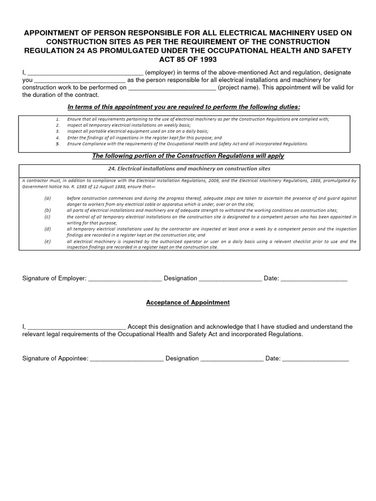 Portable Electrical Equipment Inspector | PDF | Occupational Safety And ...