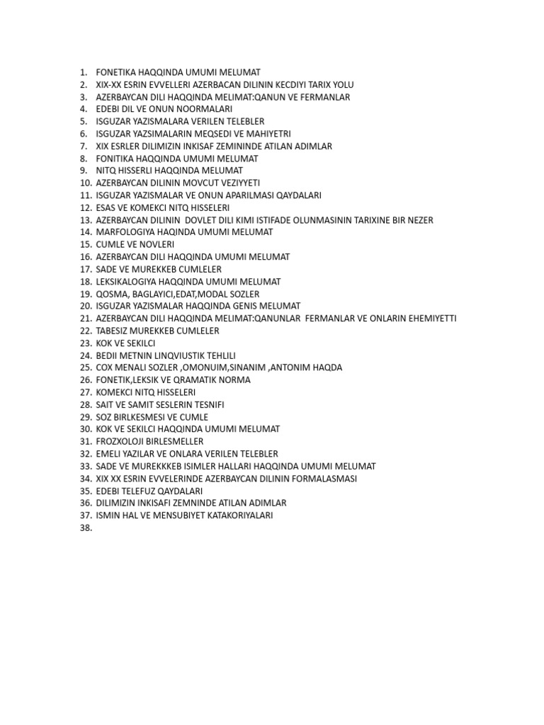 Fonetika Haqqinda Umumi Melumat | PDF