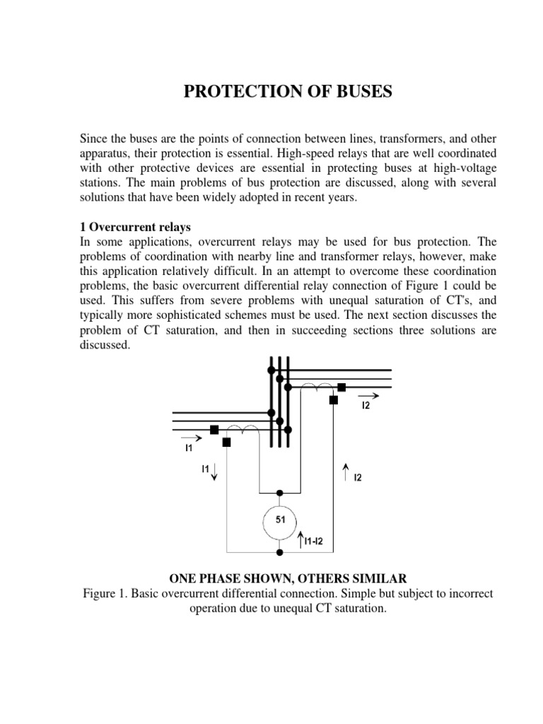 PROTECTION OF BUSES | PDF | Transformer | Electrical Impedance