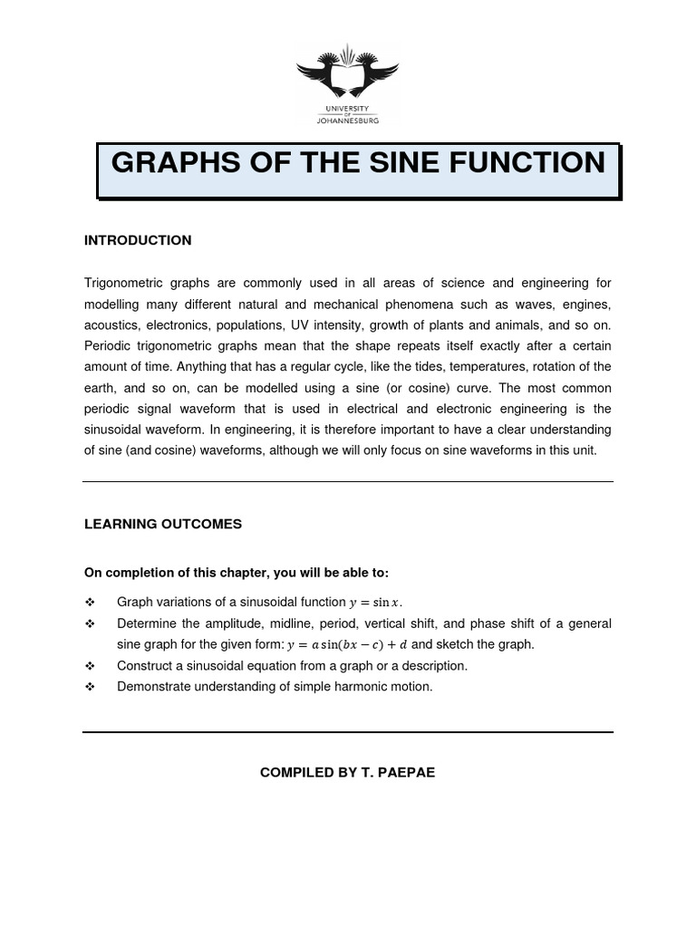 Sine Function Graphs Guide | PDF | Sine Wave | Trigonometric Functions