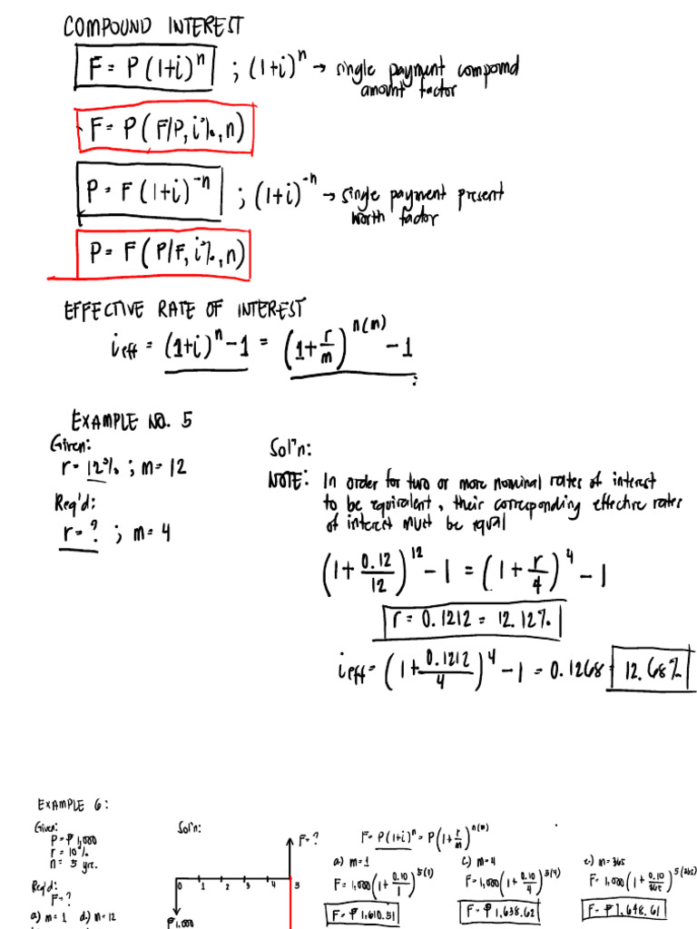 Compound Interest Sample Problems 1 | PDF