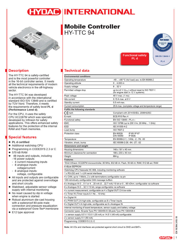 En18504 3 03 18 - Hy TTC 94 | PDF | Flash Memory | Computer Engineering