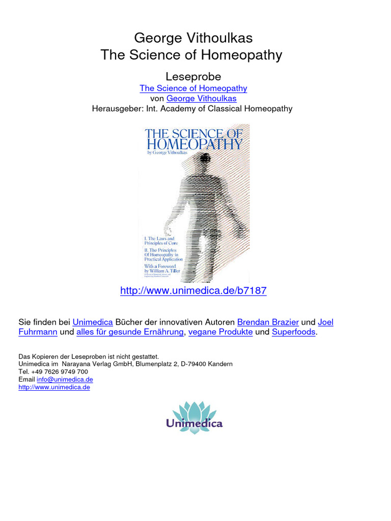 The Science of Homeopathy .07187 2introduction | PDF | Homeopathy | Science