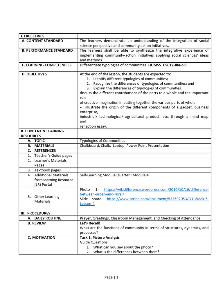 Cot 3RD Quarter | Download Free PDF | Community | Learning