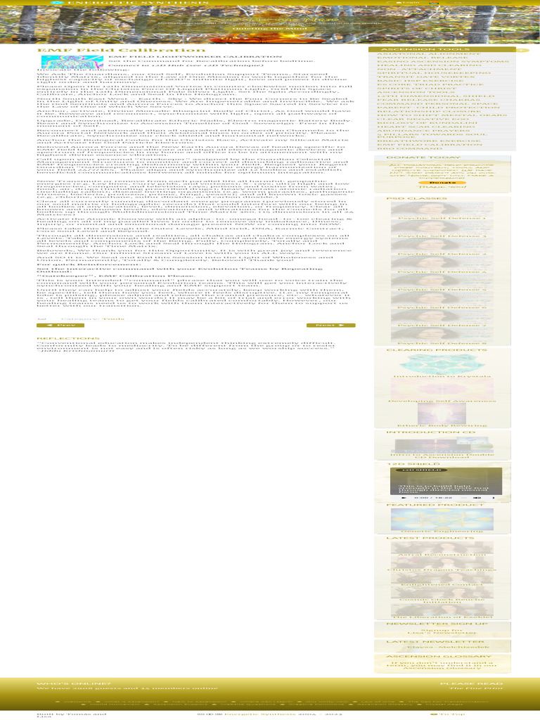 EMF Field Calibration - Energetic Synthesis | Download Free PDF ...