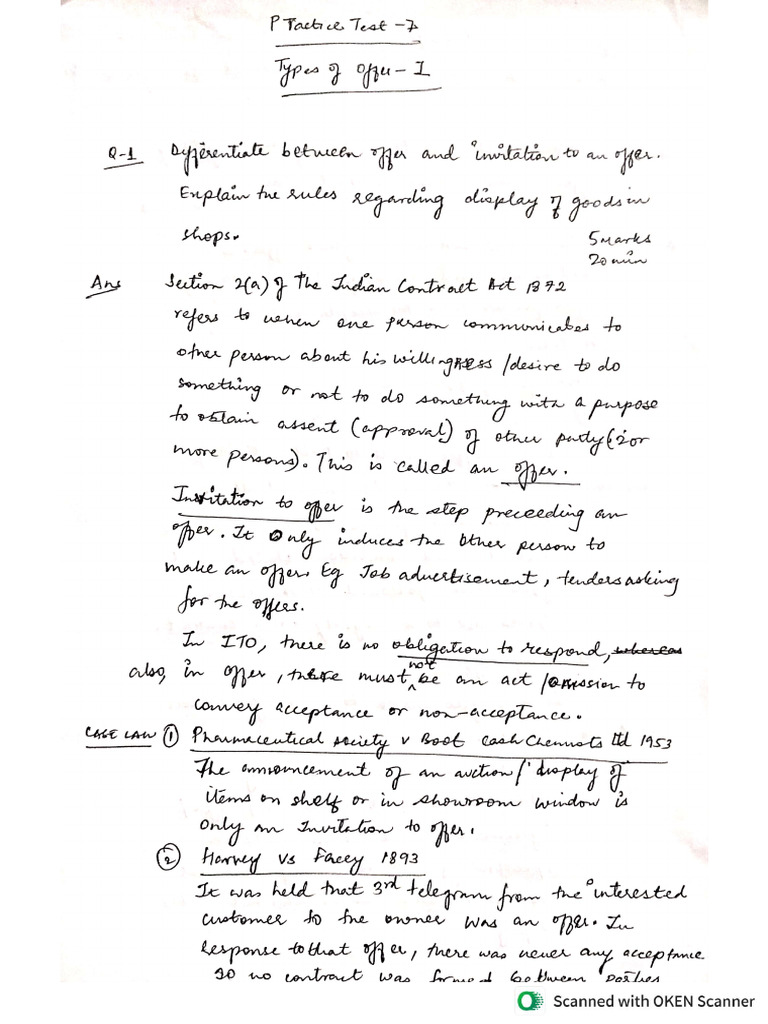 PT-7 - Types of Offer-I | PDF