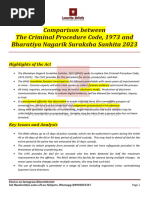 CRPC and Bnss Comparison | PDF | Search Warrant | Arrest Warrant