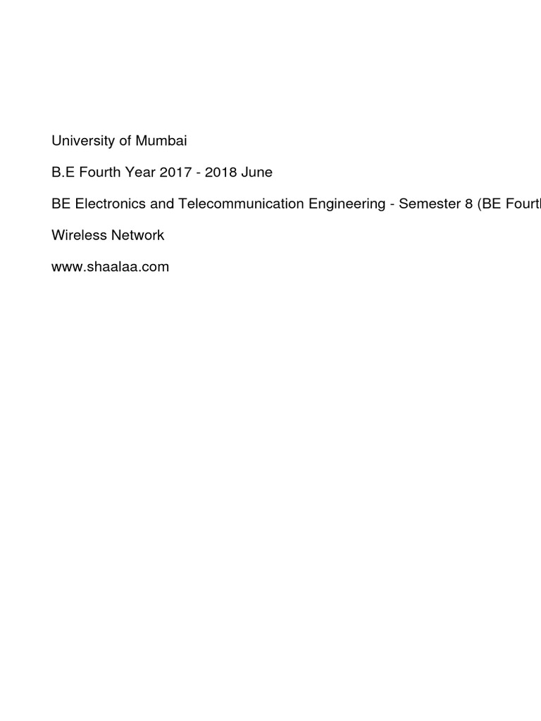 WSN Pyq | PDF | Telecommunications Engineering | Information And Communications Technology