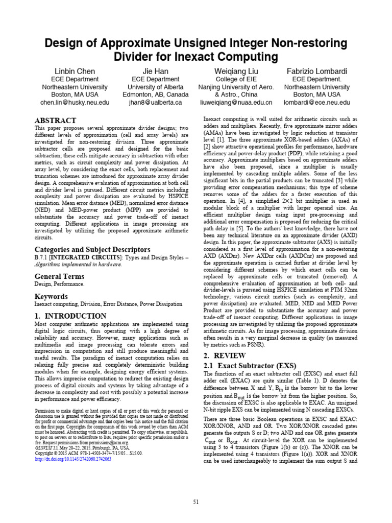 2742060.2742063-Non Restoring Divider | PDF | Division (Mathematics ...