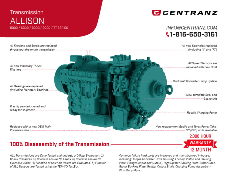 Allison Transmission Spec Sheet 1 | PDF | Mechanical Engineering | Machines