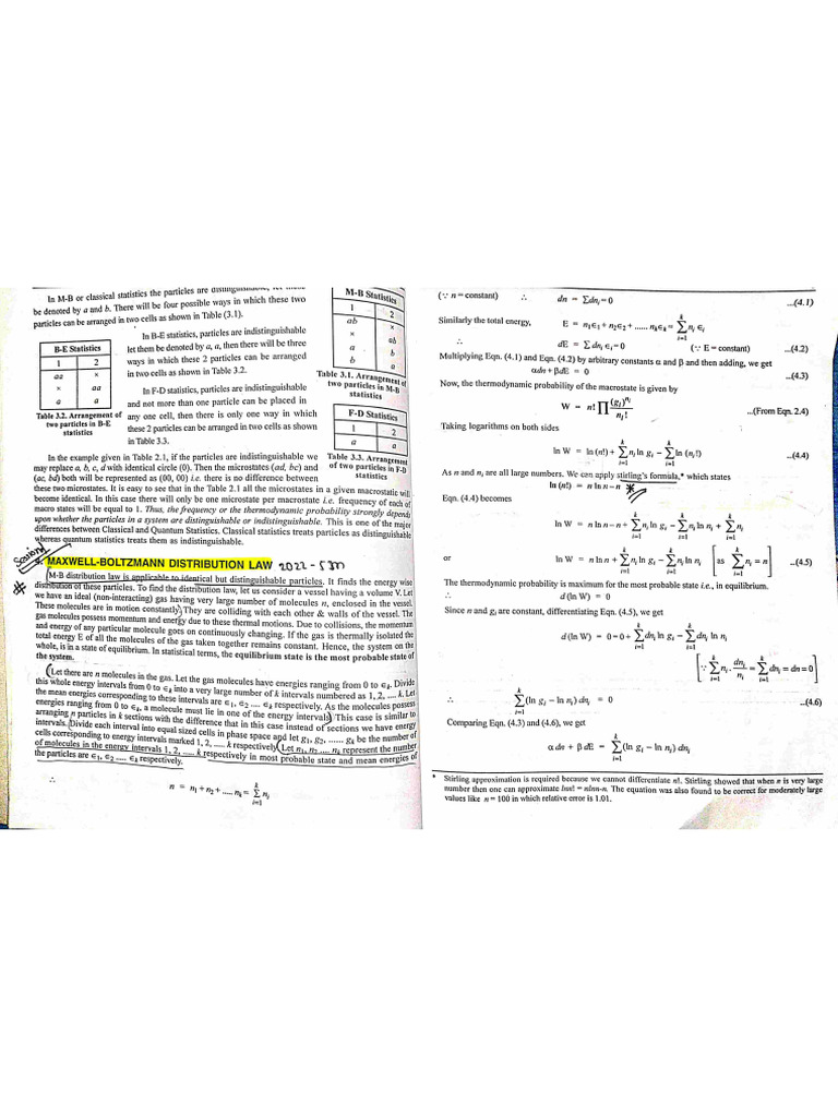 Maxwell Boltzmann Distribution Law | PDF