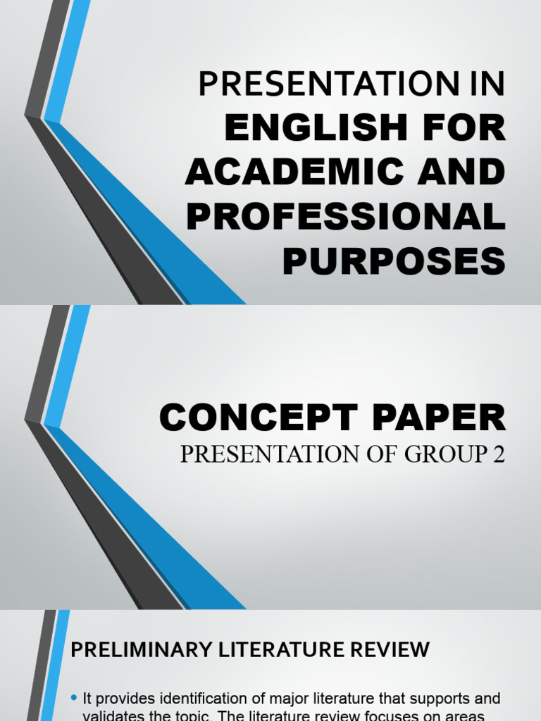 Presentation in English for Academic and Professional Purposes | PDF