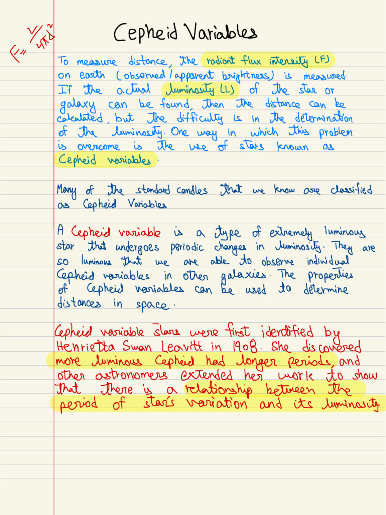 Cepheid Variables Extra Details | PDF | Stars | Physical Sciences