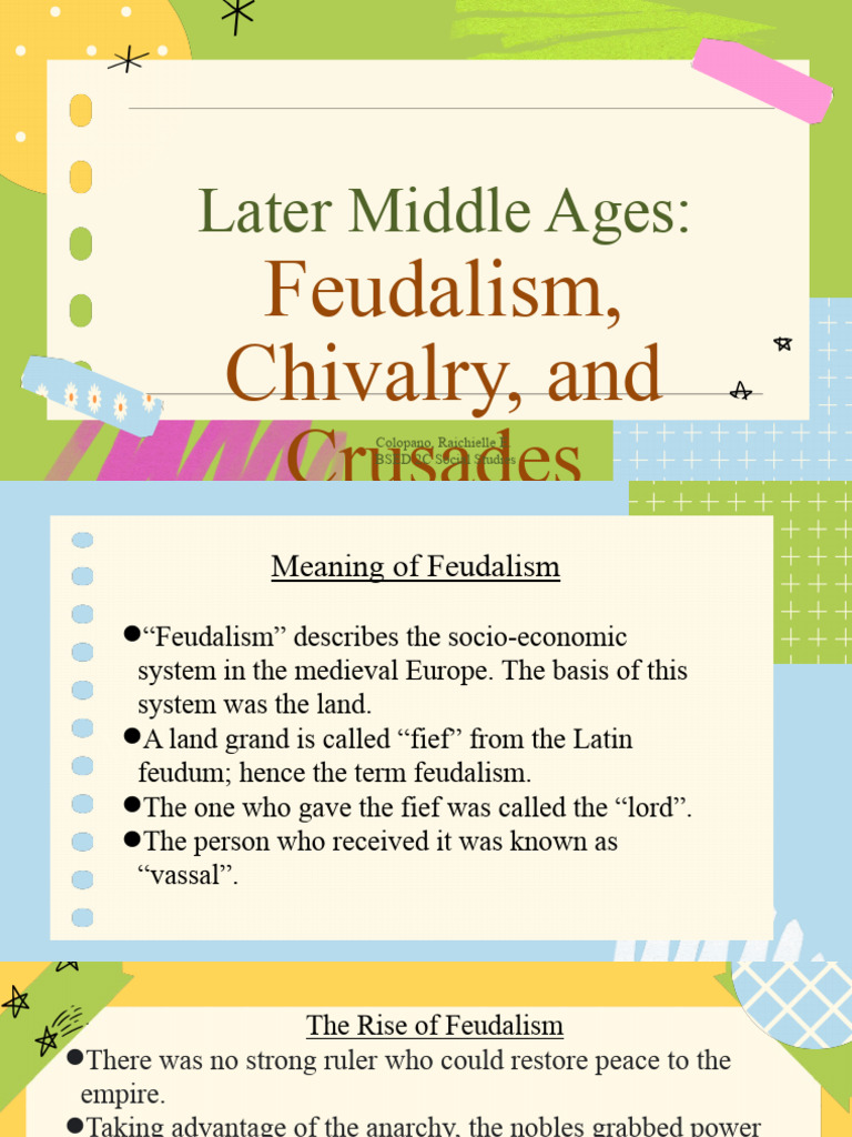 Feudalism Chivalry and Crusades | PDF | Crusades | Knight