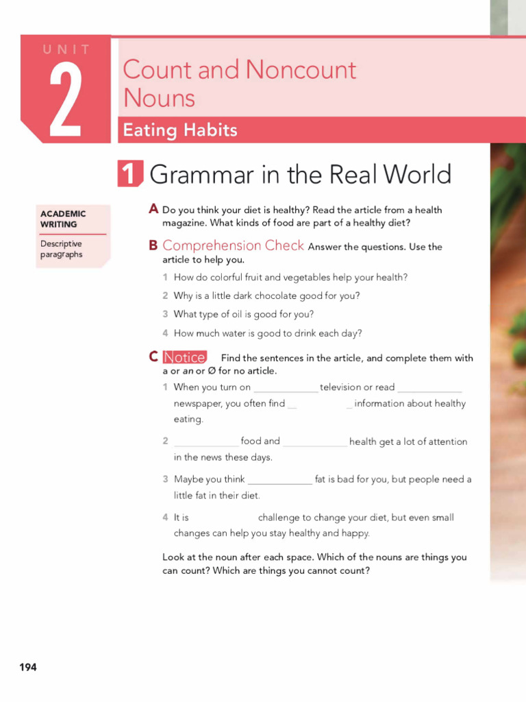 Count and Noncount Nouns Guide | PDF | Plural | Grammatical Number