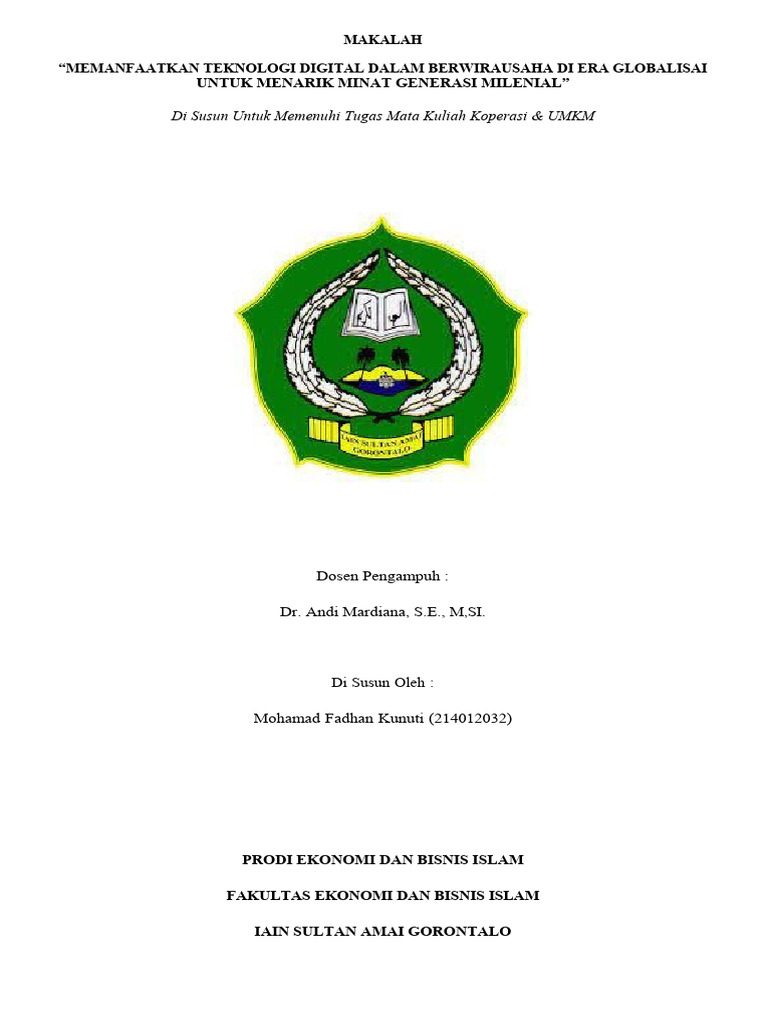 Mklah Fdhan Koperasi UMKM - 20231219 - 112415 - 0000 | PDF