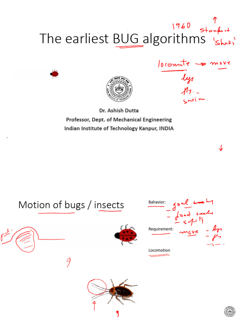 Bug Algo - C Space Lectures | PDF | Robot | Robotics