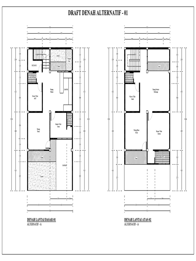 #Draft - Denah - 3 Alternatif | PDF