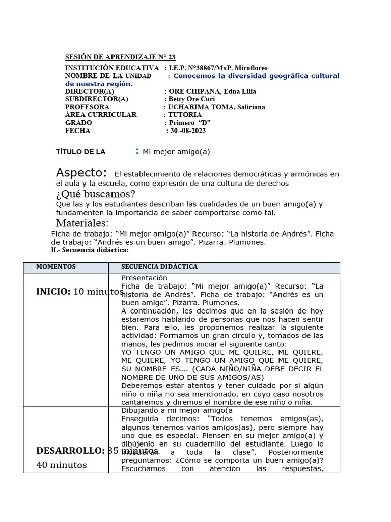 La importancia de ser un buen amigo | PDF