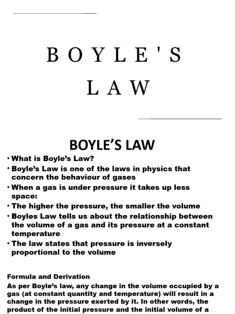 Understanding Boyle's Law in Gases | PDF | Science & Mathematics