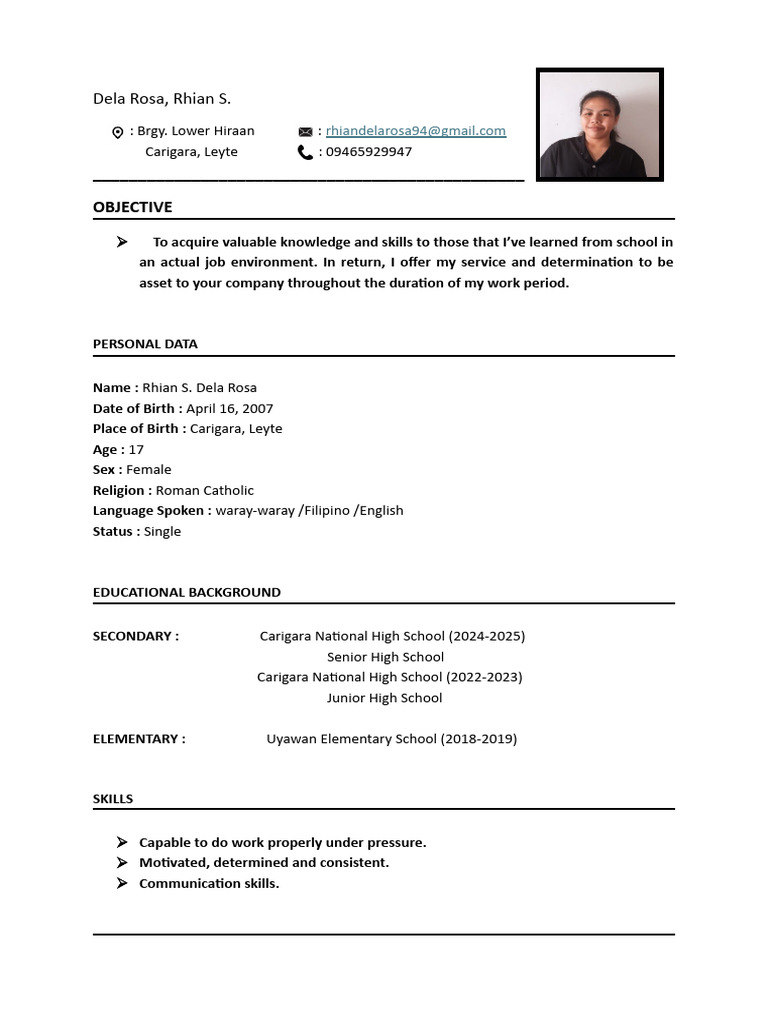 Rhian's Resume | PDF