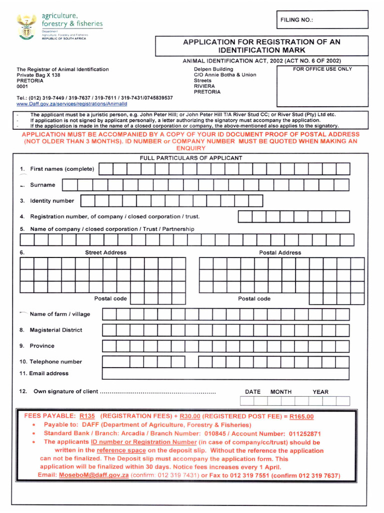 Application Identification Mark | PDF