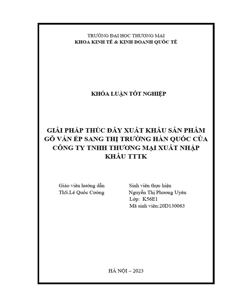 Khoa Luan Tot Nghiep | PDF