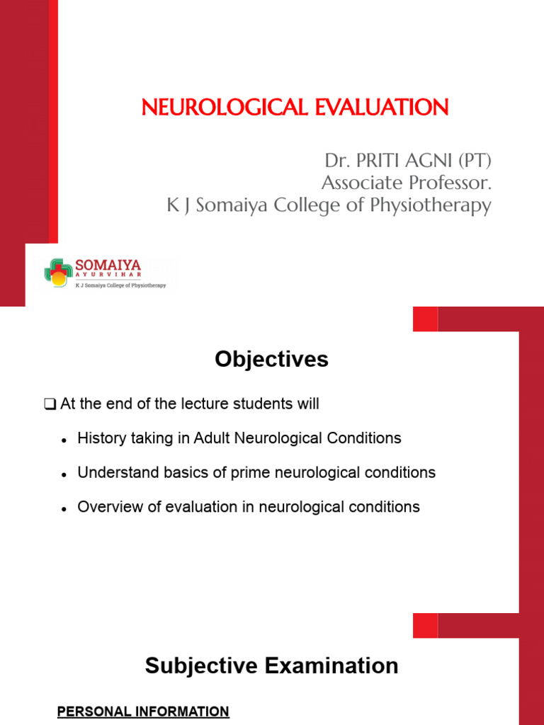 Neurological Evaluation Guide | PDF | Balance (Ability) | Medical ...