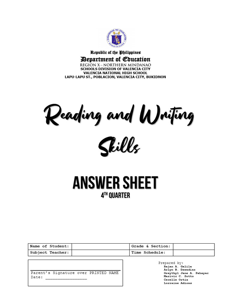 AnswerSheet-RWS | PDF | Social Media | Popular Culture & Media Studies